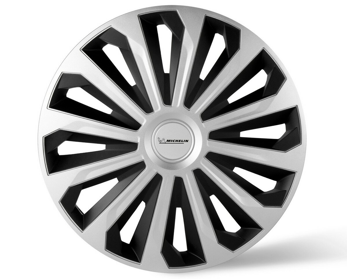 Колпаки колесные MICHELIN 14", "Космо", цвет: серебристо-черный, 4 шт. 300270