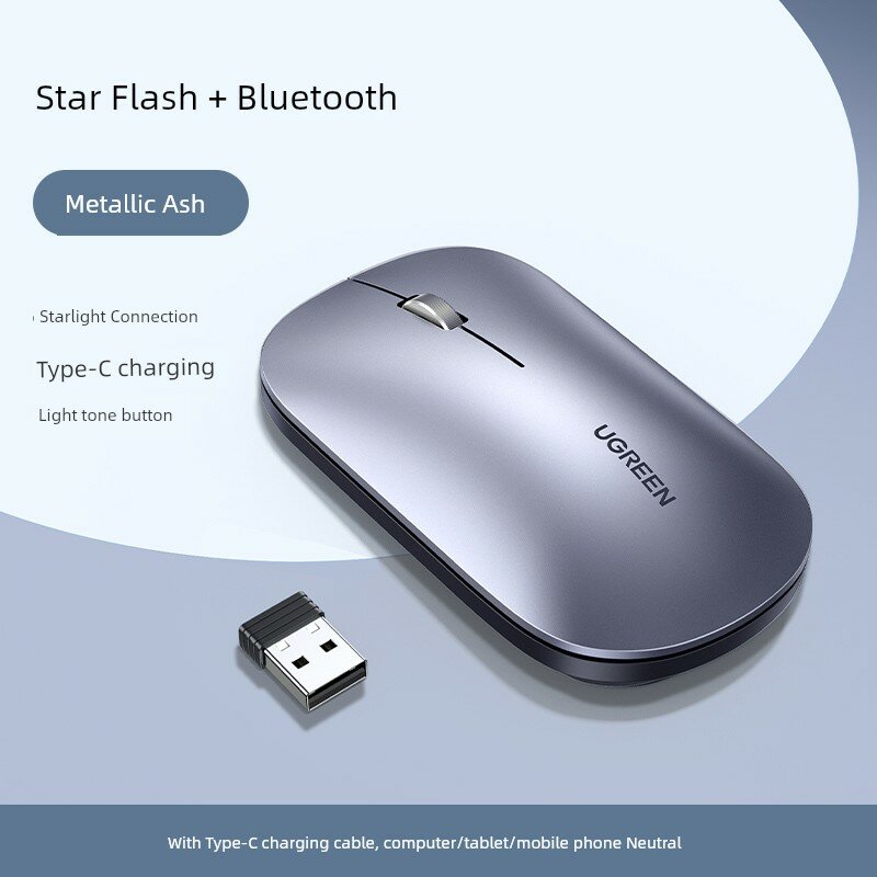 Беспроводная мышь Greenlink Bluetooth, бесшумная, подходит для Apple iPad, компьютеров, MacBook Pro, ноутбуков и
