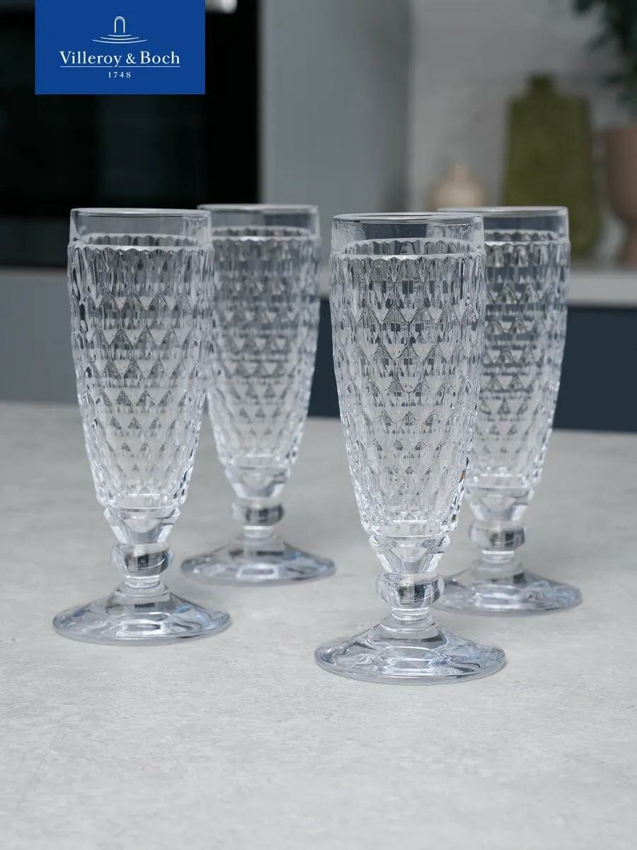 Набор бокалов для шампанского, 4 шт, Boston, Villeroy & Boch, Хрустальное стекло