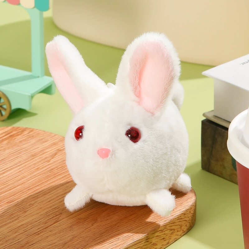 Игрушка-щенок с виляющим хвостом, плюшевая кукла, на веревочке, вращающаяся, кукла-кошка на веревочке, брелок-подвеска,