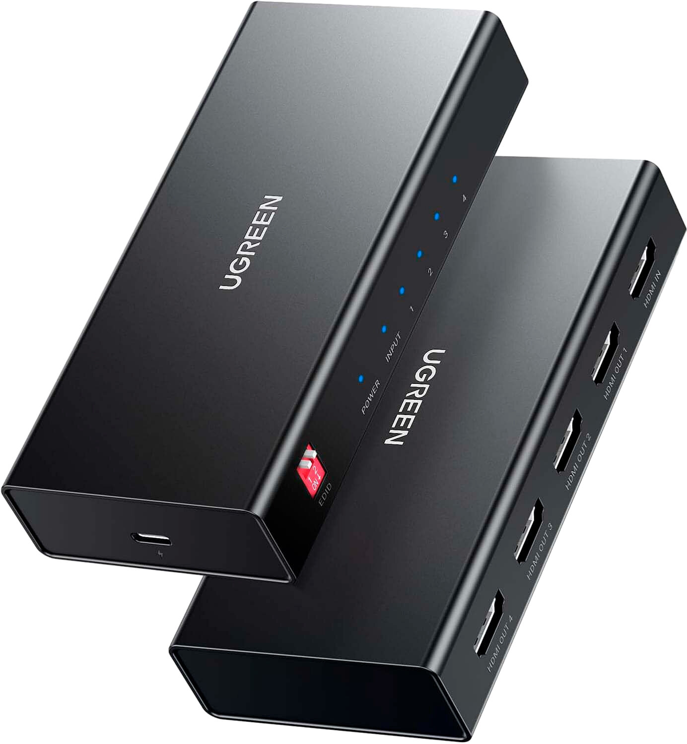 Переключатель Ugreen CM570 черный