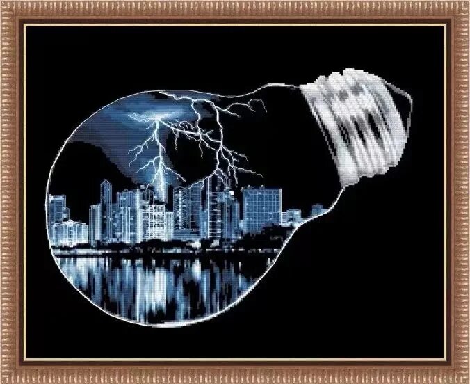 Набор для вышивки крестиком MM200901Home черный хлопок 50x70 M200901-6, 14 карат