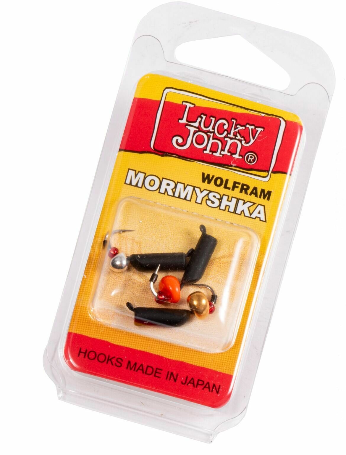 Мормышки вольфрамовые Lucky John с петелькой 3 шт. , набор № 32 столбик безнасадочный