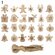24pcs/set Деревянный кулон