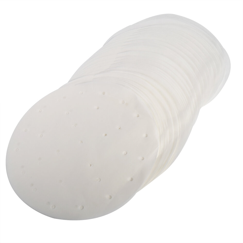 50 шт. бамбуковой бумаги для димсамов, антипригарный коврик для пароварки, для кухни, ресторана (10 дюймов)