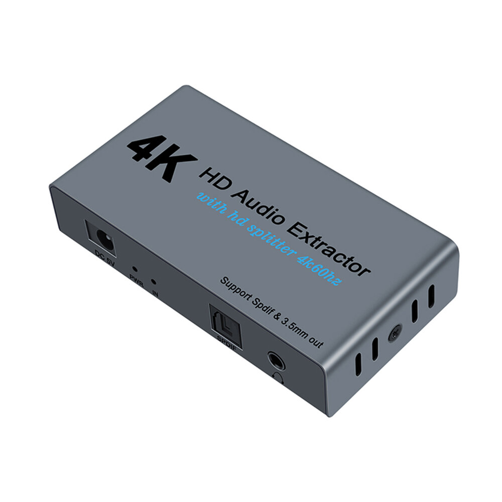 E12 4K 60 Гц HD видео экстрактор с оптическим разветвителем Toslink Spdif & 3.5 мм AUX стерео видео конвертер HD 1.4 разветвитель 1 вход 2 выхода аудио адаптер