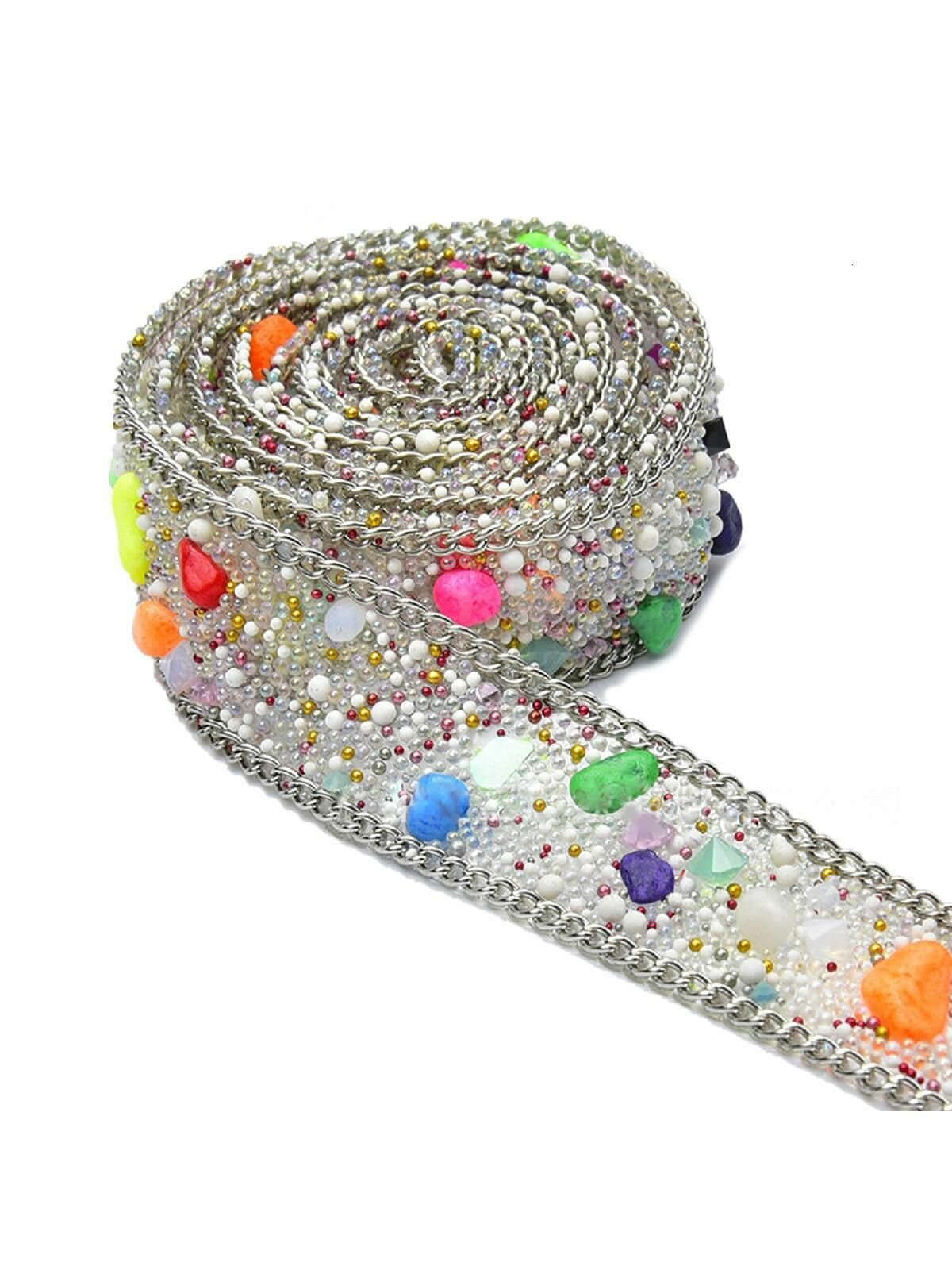 Блестящая лента со стразами, - 9