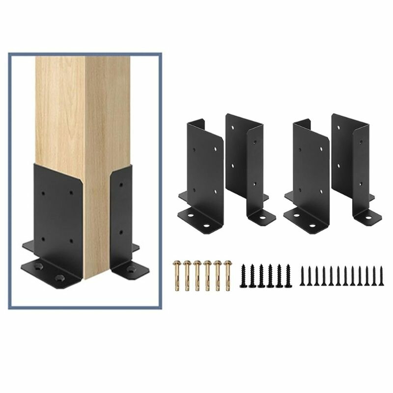 Фиксированный кронштейн для основания деревянного столбика забора