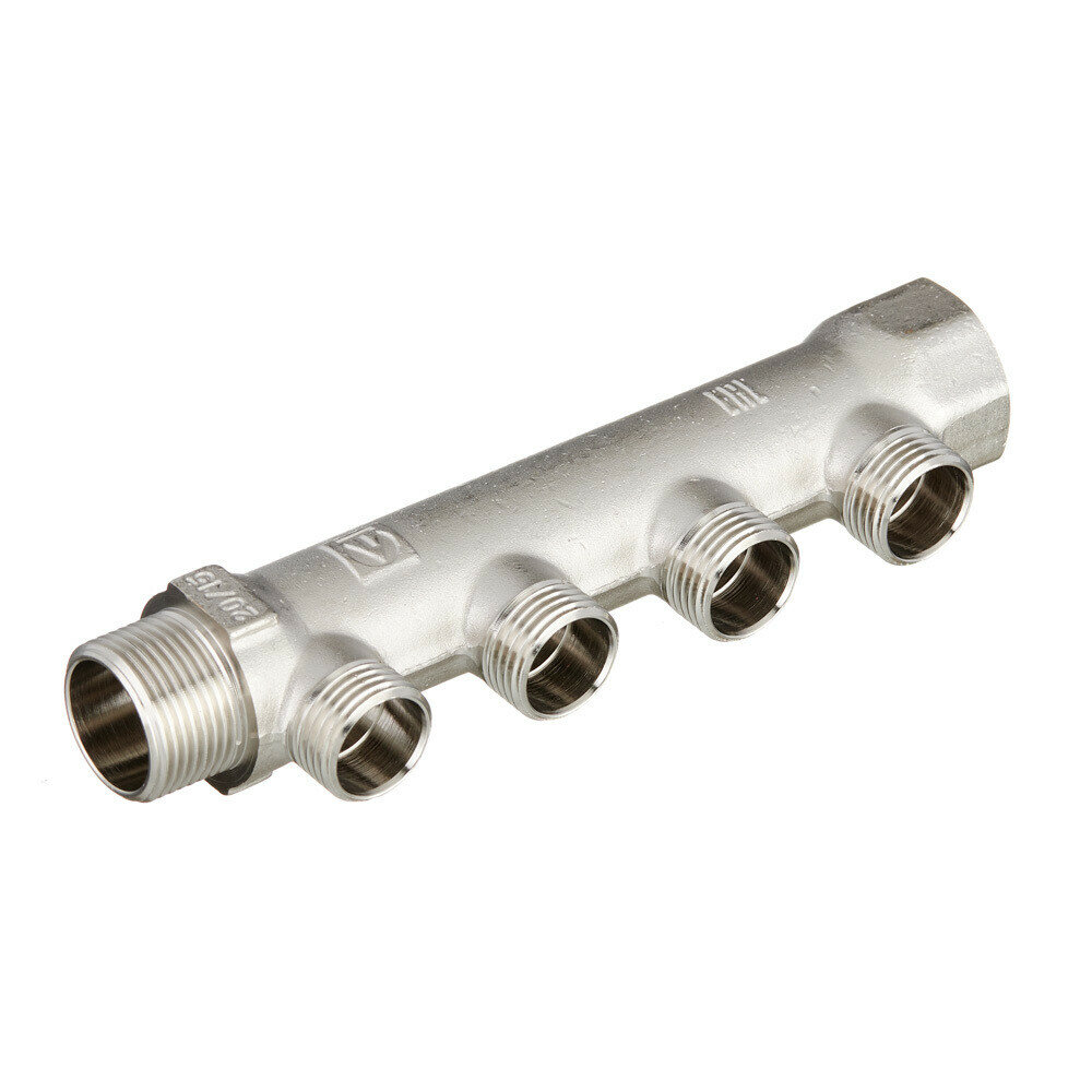 Коллектор Valtec 3/4 ВР(г) х 4 выхода 1/2 НР(ш) х 3/4 НР(ш) (VTc.500. N.0504)