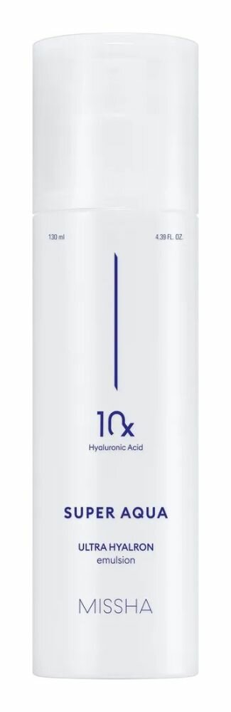 Эмульсия Super Aqua Ultra Hyalron, для сухой кожи, с гиалуроновой кислотой, 130мл