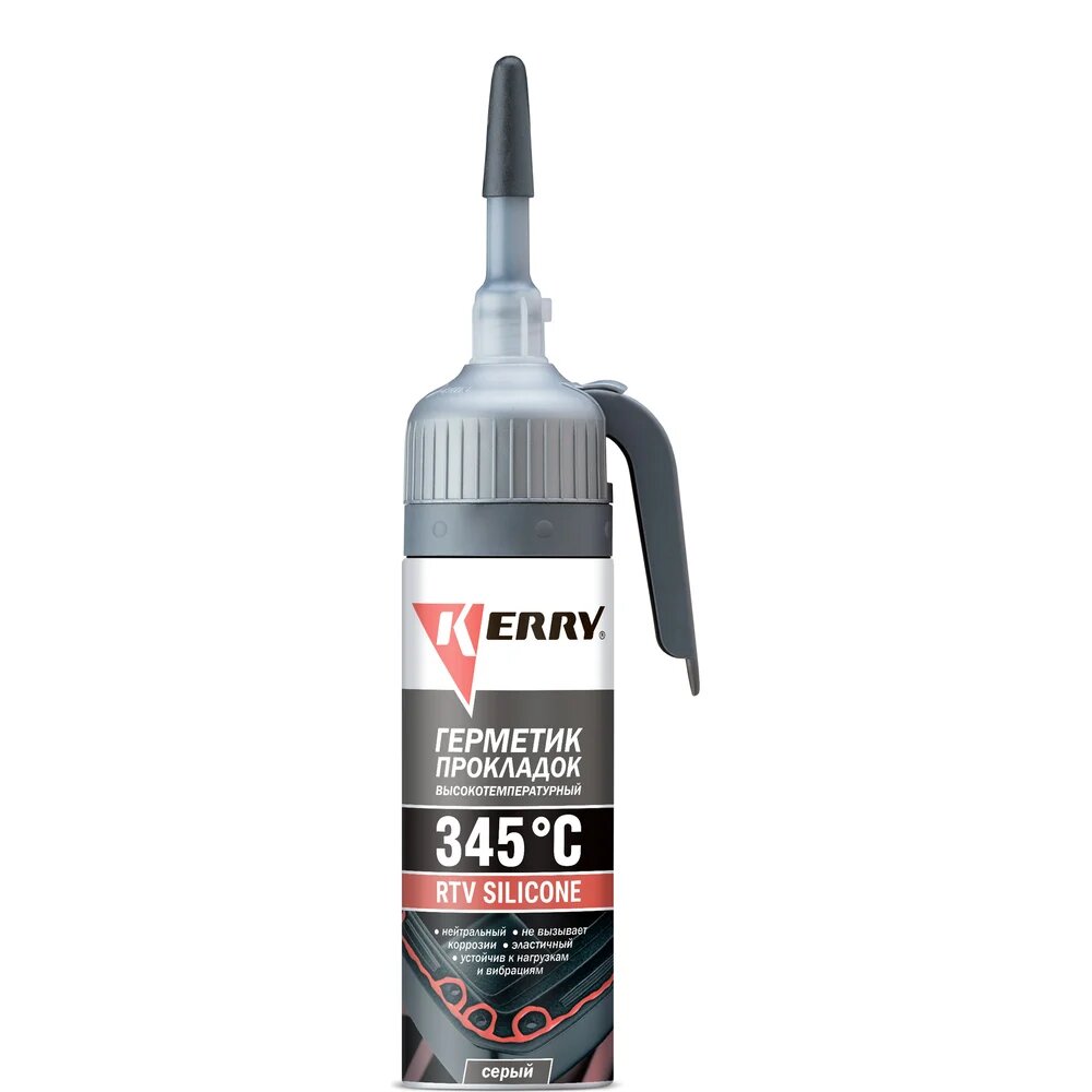 KERRY Герметик многоцелевой высокотемпературный нейтральный серый KR-143-3