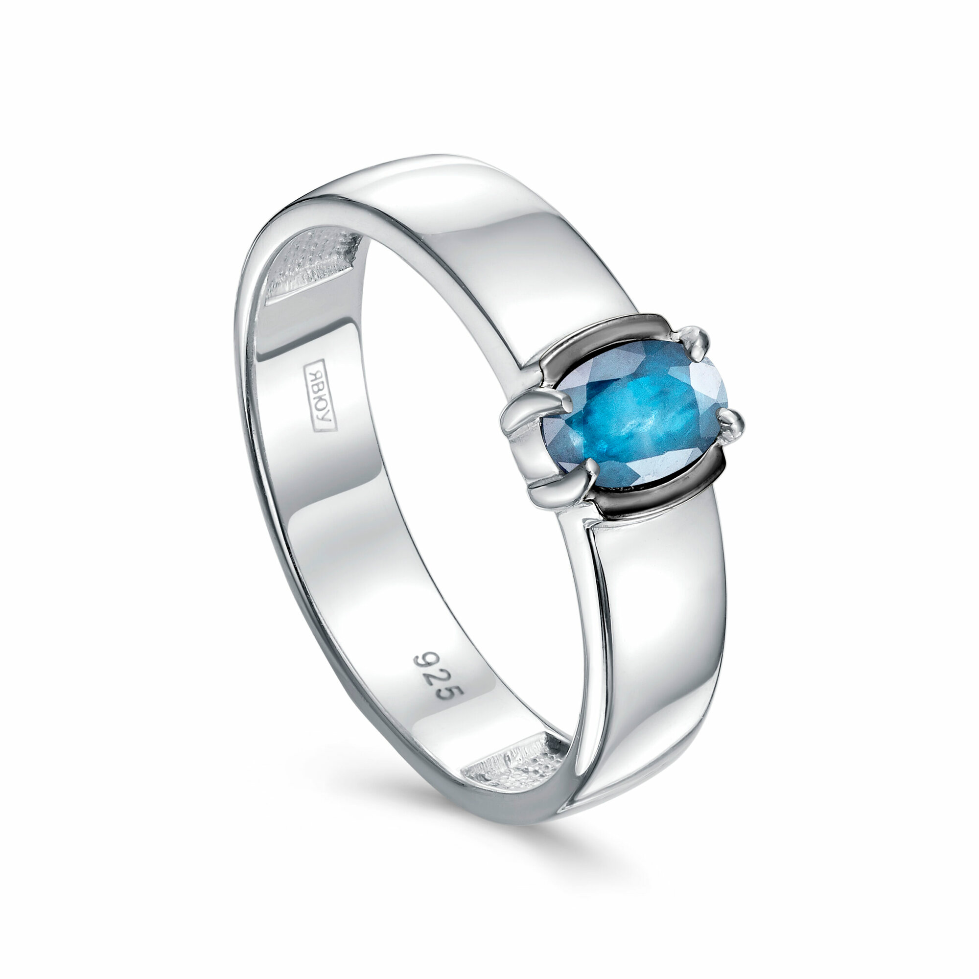 Кольцо, серебро, 925 проба, апатит