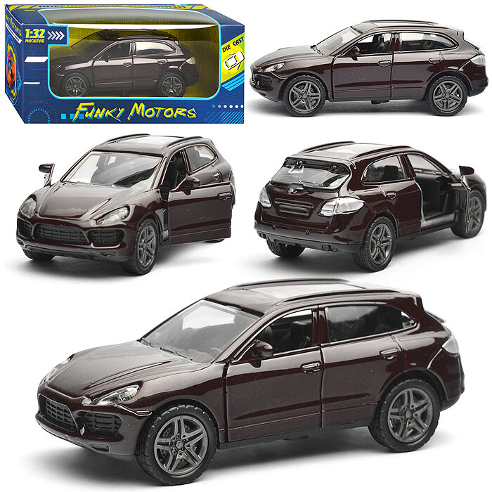 Машина игрушечная Funky Toys Черная Кроссовер die-cast, 1:32, открывающиеся двери, инерционный механизм FT1101-43