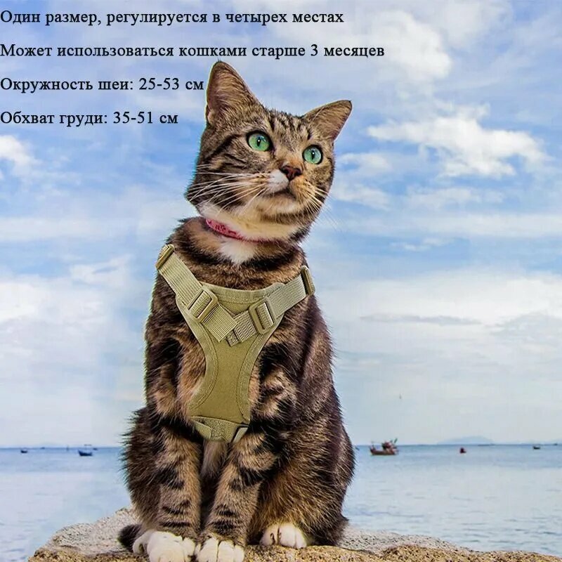 Шлейка，Тактический котячий жилет-бандоллер，Защита от выхода регулируется выездом. — фото 1