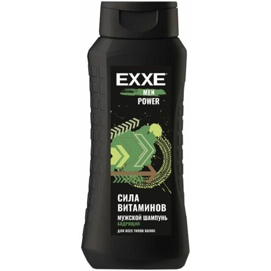 Шампунь Exxe Men Power Бодрящий, для всех типов волос, 400 мл