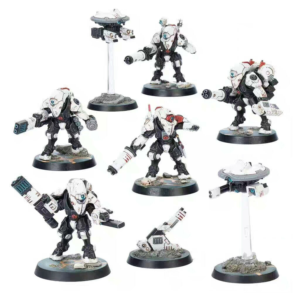 Набор Боевые костюмы XV25 "Стелс" Империи Тау из Kill Team (Смола, Литье) / T'au Empire XV25 Stealth Battlesuits (Resin, Cast)