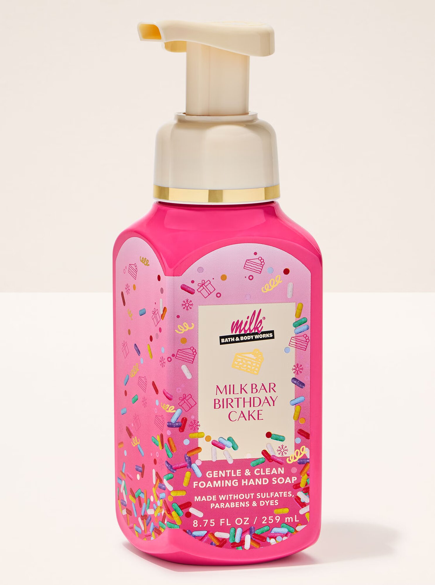 Мыло-пенка Bath and Body Works Milk Bar, для рук, с ароматом Milk Bar Birthday Cake, 259 мл