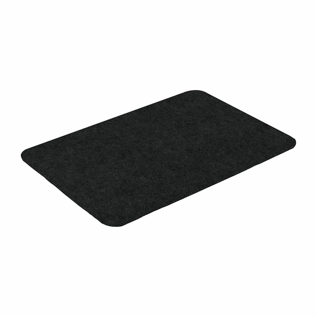 Коврик придверный VORTEX SLIM, влаговпитывающий, ребристый, 60х90 см, черный