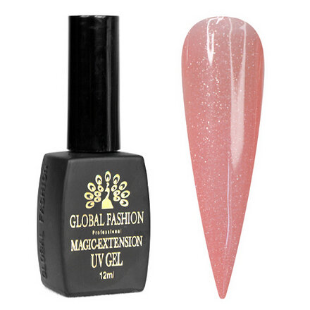 Global Fashion, Гель для наращивания ногтей Magic Extension №11, с шиммером, 12 мл