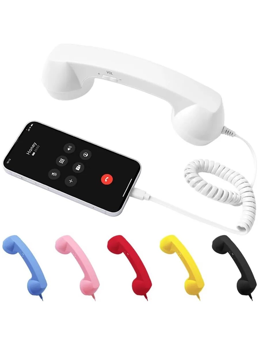 Ретро-телефонная трубка, подключается напрямую к мобильным т