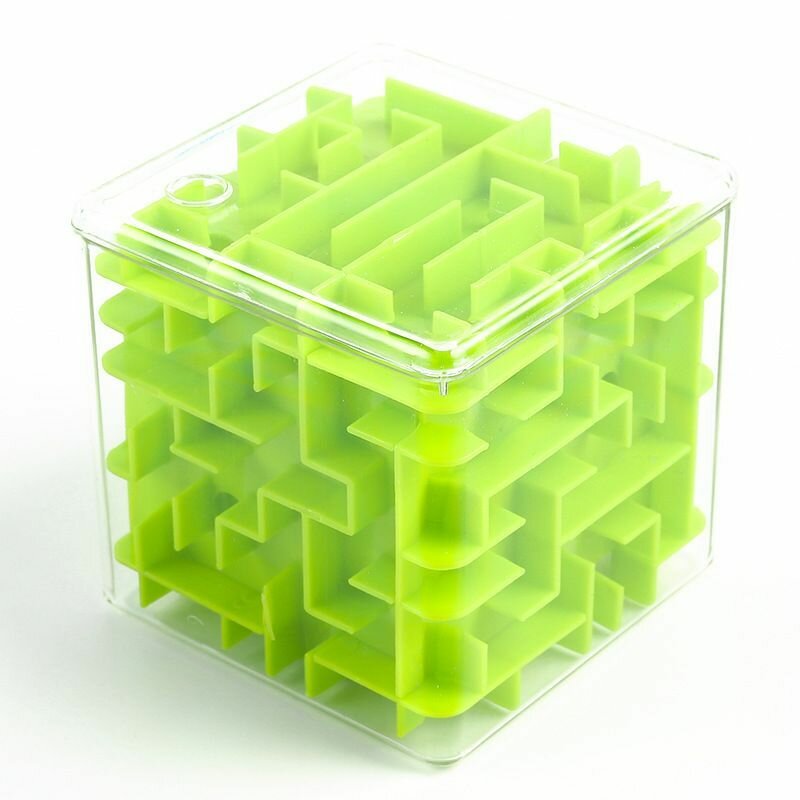 Головоломка куб 3D-лабиринт с шариком, антистресс игра для детей от 6 лет и взрослых развивающая головоломка для логики, внимания и координации, компактная мини-игра в дорогу