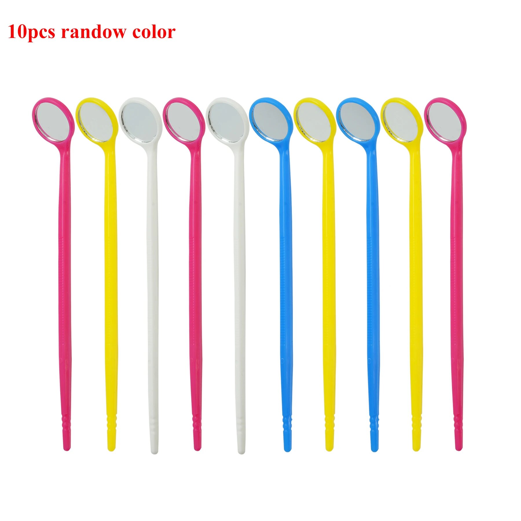 10 одноразовых стоматологических зеркал, цвет: random