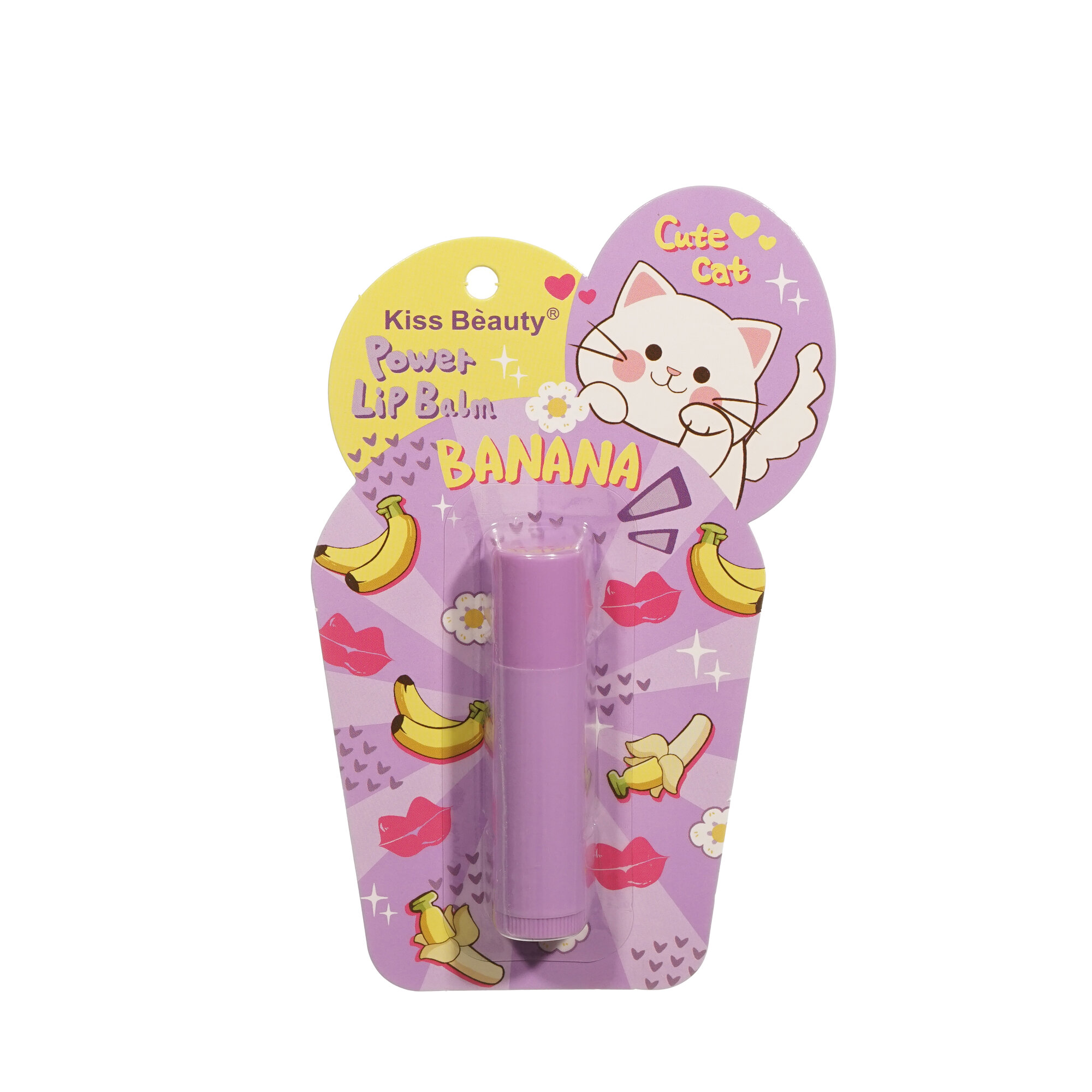 Kiss Beauty для губ бальз. тинт Cute cat с ароматом банана 5Г