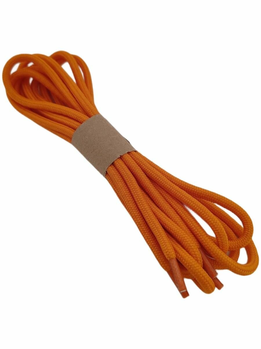 Шнурки Нева-Партнёр, круглые, полиэфирные, оранжевые, 150см, пластиковые наконечники