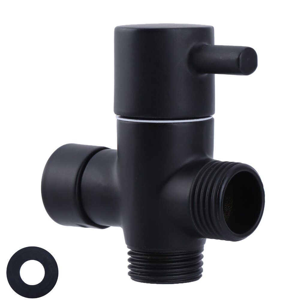 Гибкие 3 -сильные дивертеры для душа G1/2 дюйма практические переключатели, Черный
