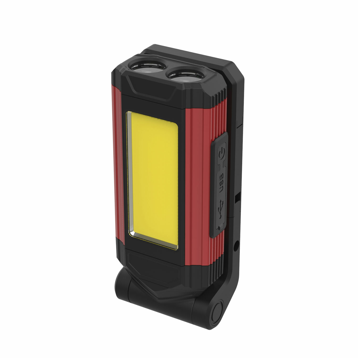 COB work light folding/hooking LED repair light multi-function USB charging inspection light red/silver/black 2XPE+24COB white+12 red beads 6500-7000K 1800mAh lithium battery IPX6 Type-cUSB charging 3-8 hours use time folding model 12.8*3.7*3.5cm hook