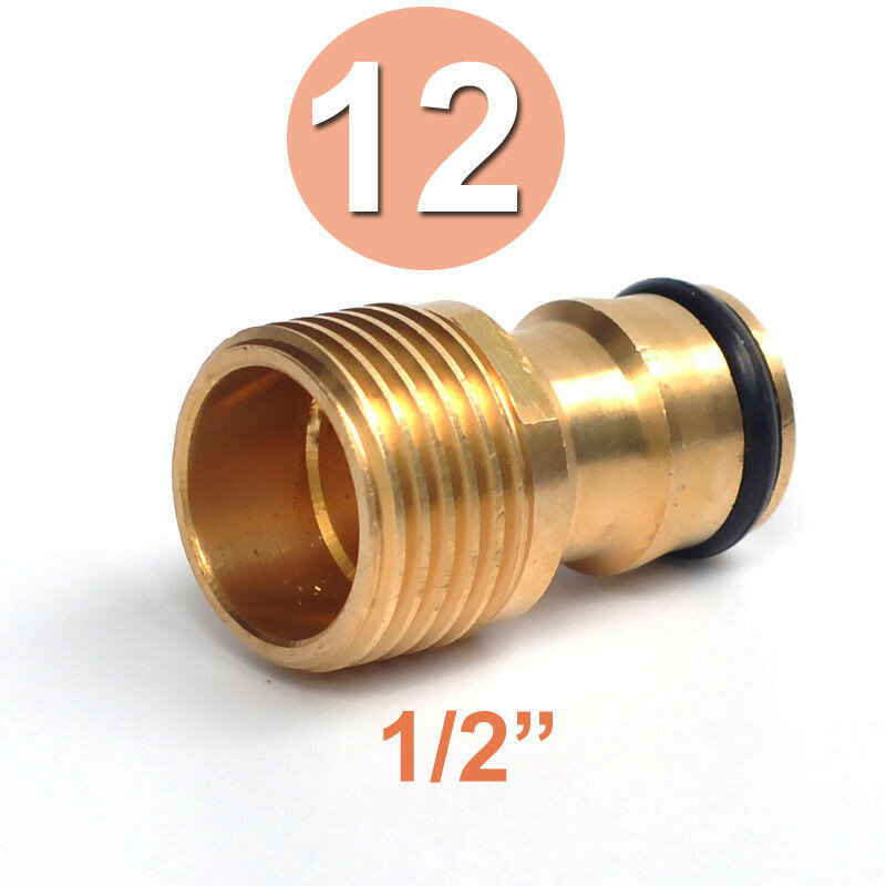 Heavy-duty brass quick connect coupling for agriculture and garden water hoses style l