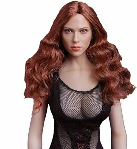 Модель женской головы с длинными волосами в масштабе 1/6 для тела куклы высотой 12 дюймов