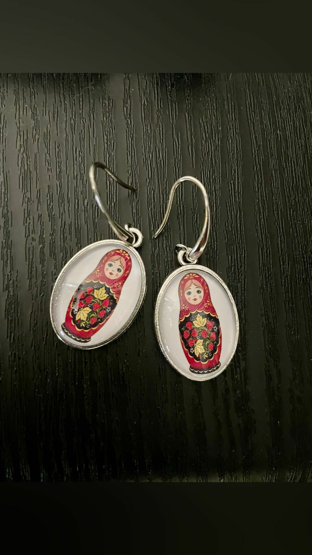 Серьги, стекло