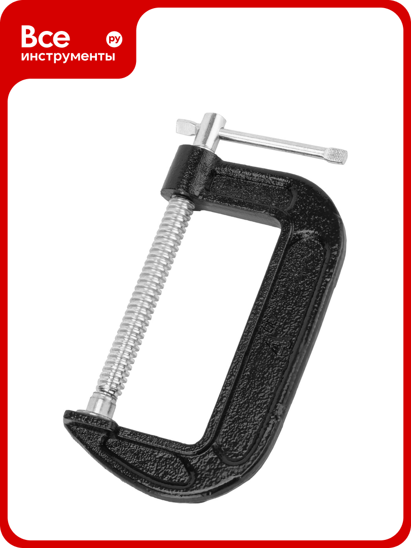 Струбцина G-образная 100х65х170 мм SPARTA 206565 для дальнейшего склеивания