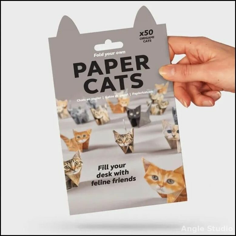 Эксклюзивные фигурки оригами созданы вручную, набор 50 листов для кошек, собак, динозавров