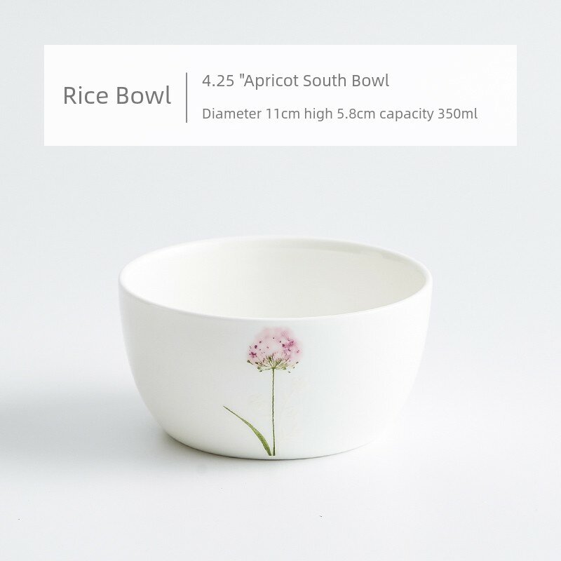 Чаша для риса из костяного фарфора, чаша для лапши, чаша для яиц на пару, большая суповая чаша для микроволновой печи,