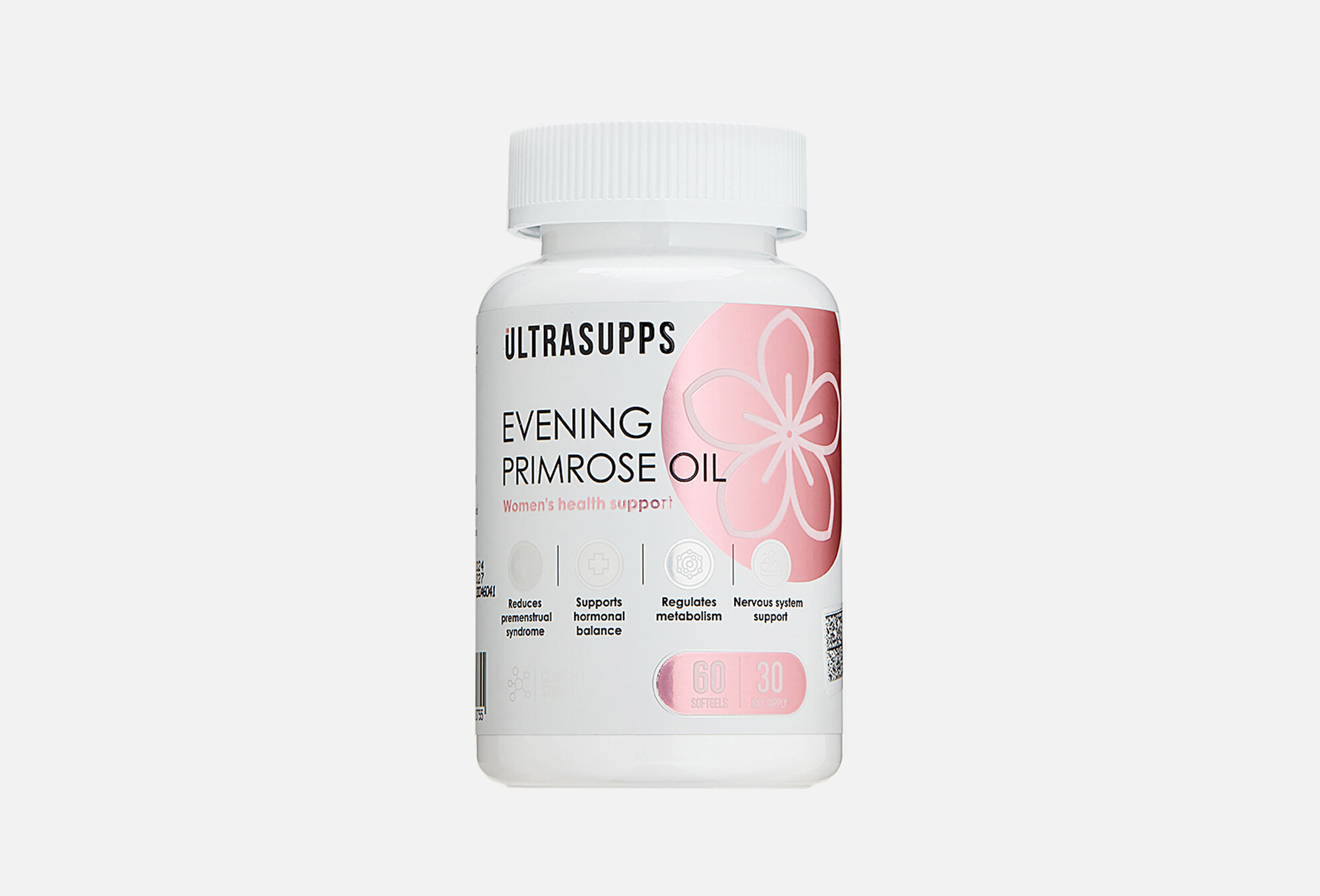 БАД для женского здоровья ULTRASUPPS Масло примулы вечерней 1000 мг в капсулах