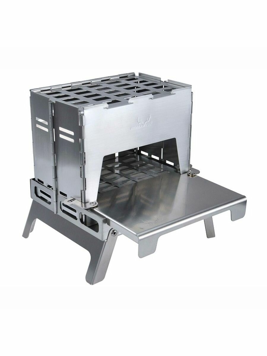 Туристическая складная печь-щепочница Winnerwell Stainless Steel для похода, бушкрафта, активного отдыха на природе