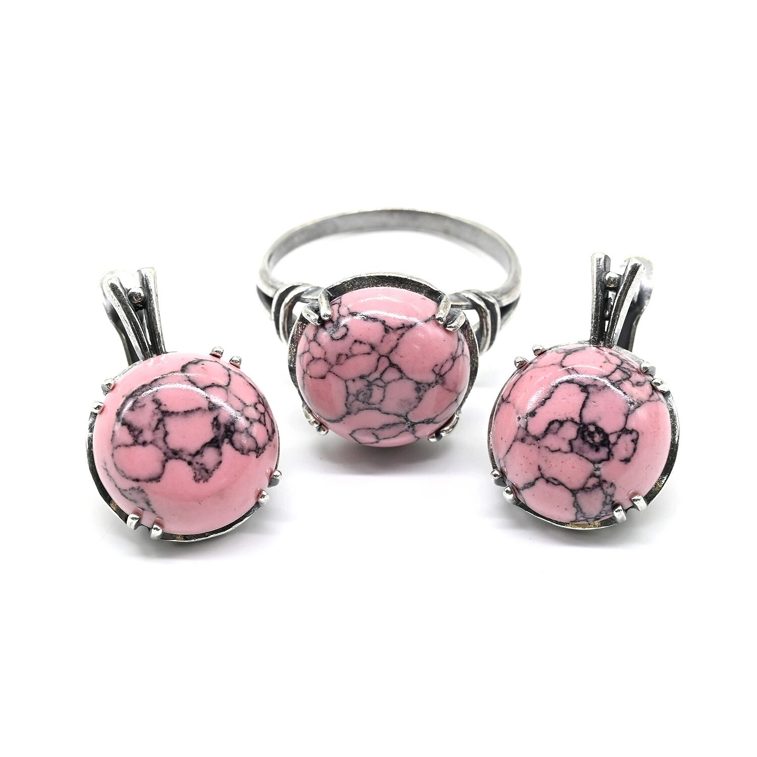 Комплект бижутерии: кольцо, кахолонг