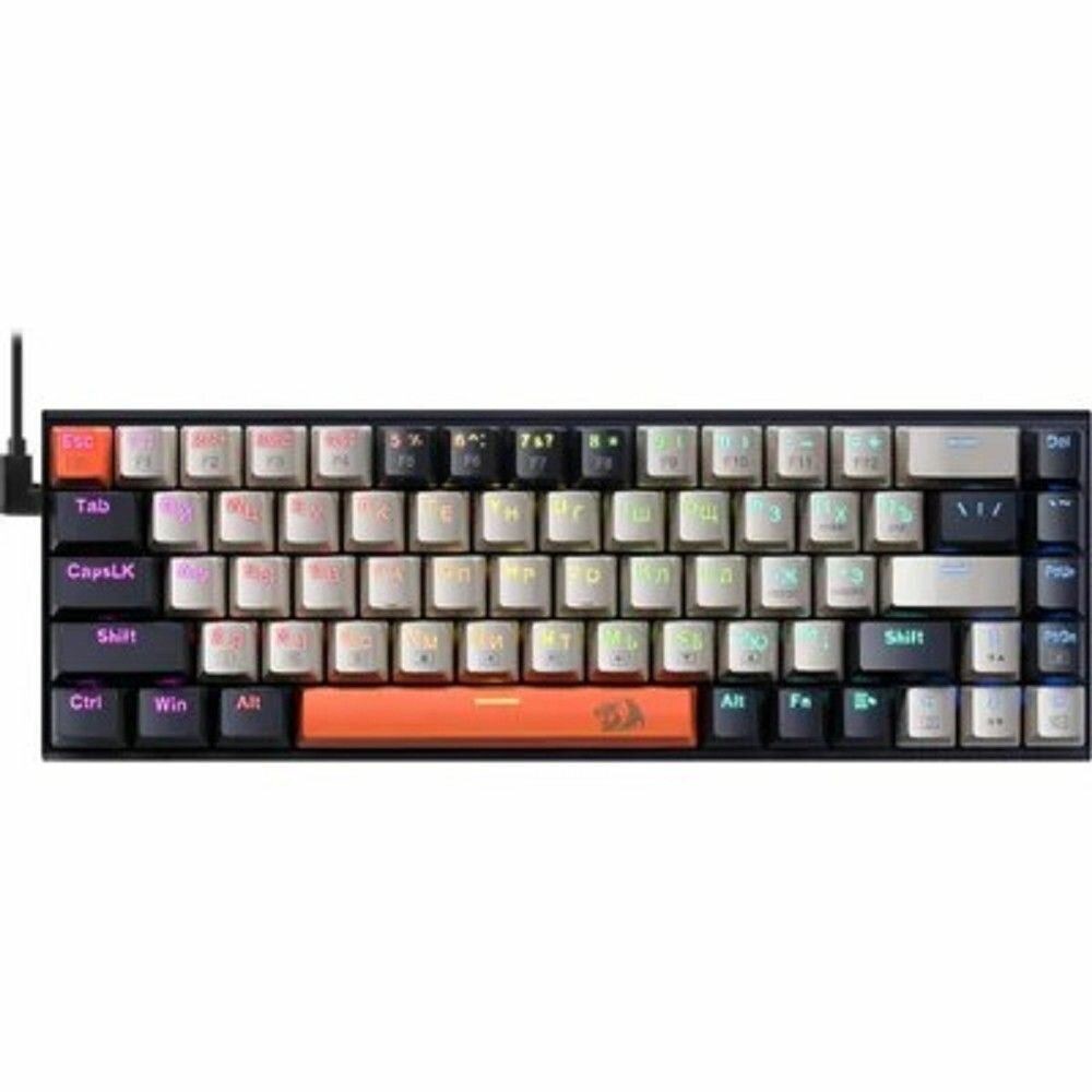 Redragon Механическая игровая клавиатура Ryze Проводная, RGB, красные свичи 71342