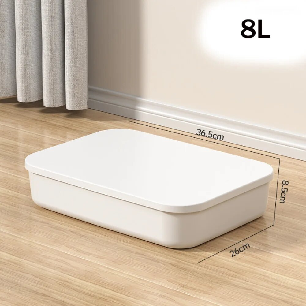 Белый пластиковый контейнер для белья 8L (C)