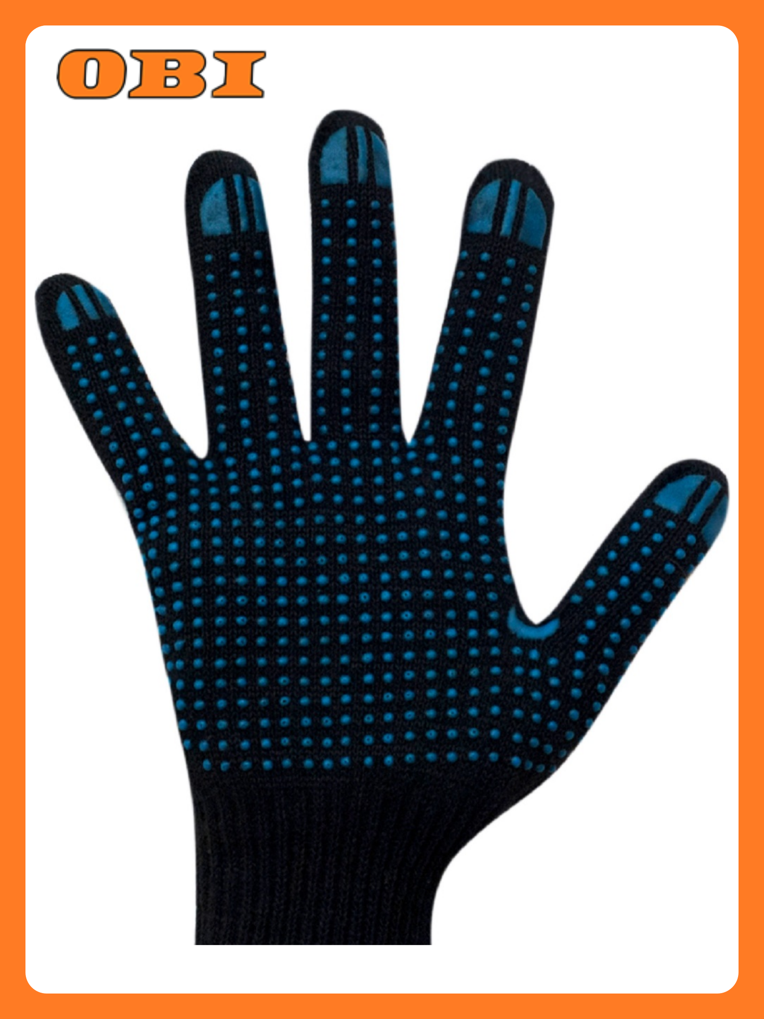 Перчатки рабочие СВС, хлопок, точечное покрытие, 15 пар, черные