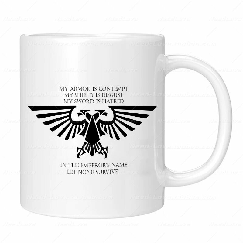 Товары Warhammer 40K: кружка «Имперский двухголовый орел» (Императорский Скайхок), чашка для воды, кружка с