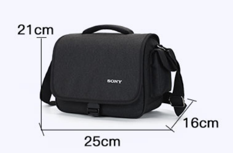 Совместимый с камерами Sony ZV1/A6400/A6000/A7M4/A7M3/R5 компактный плечевой фото-чехол для путешествий - Средний черный