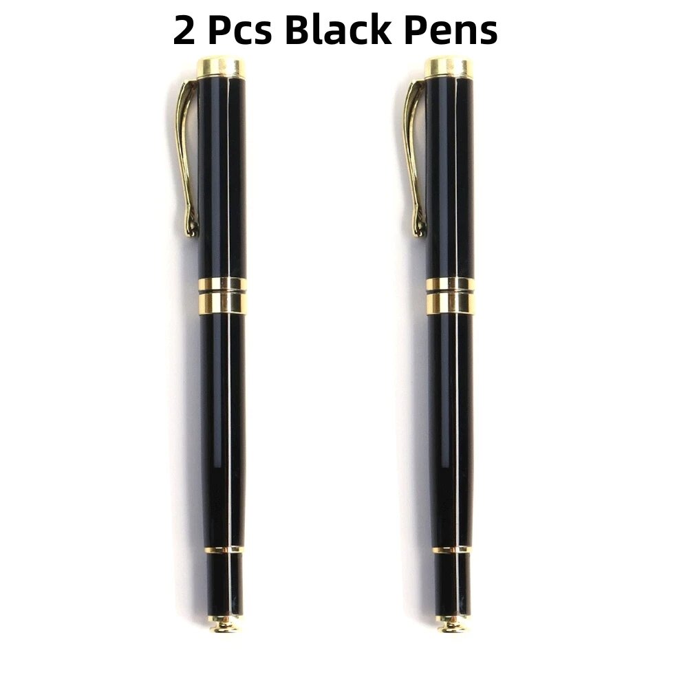 Genkky Золотая гелевая ручка Черный, черный, 2 Pcs Black Pens
