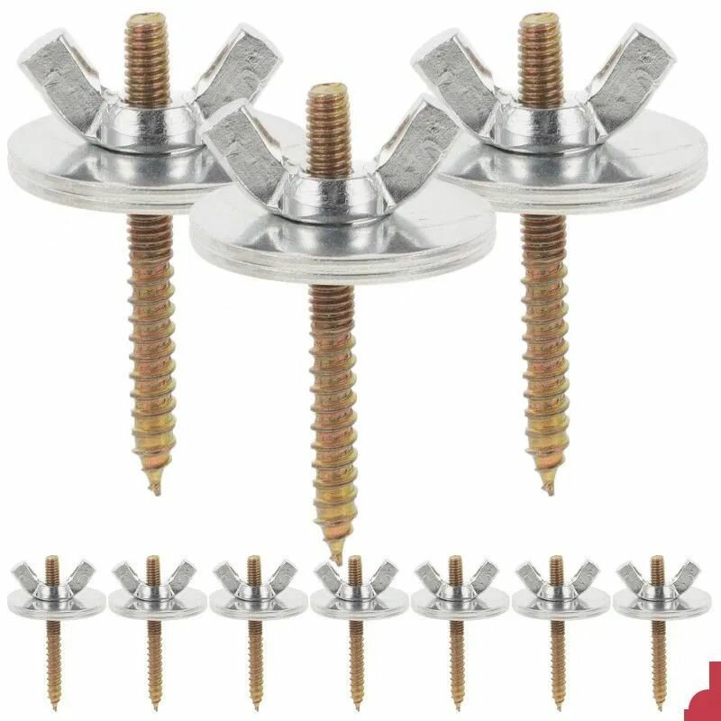 10 наборов аксессуаров для винтов подставки, кормушек для клеток, крепления птичьих жердочек, нержавеющий стальной комплект для маленьких попугаев 4.00X0.20X0.20CM