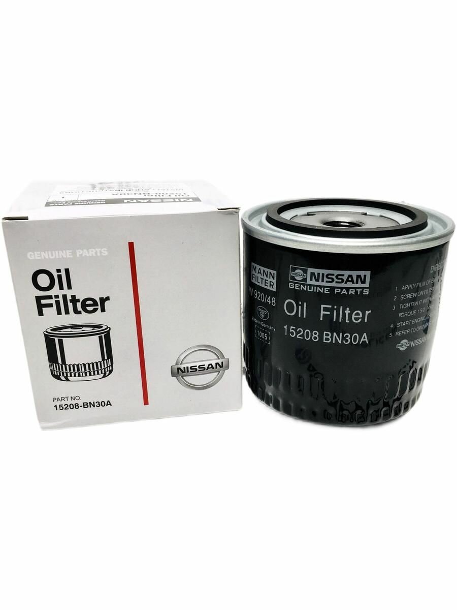 Фильтр масляный Nissan 15208BN30A / Навара Almera N16E X-Trail T30 Дизель Primera P12 ВАЗ 2101-2107, Нива УАЗ Москвич Газель 3221