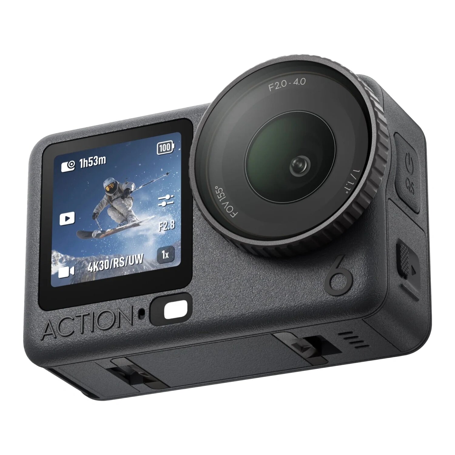 DJI Экшн-камера DJI Osmo Action 6 Adventure Combo ,1/1.1 дюймовый квадратный датчик/Встроенное хранилище 50 ГБ