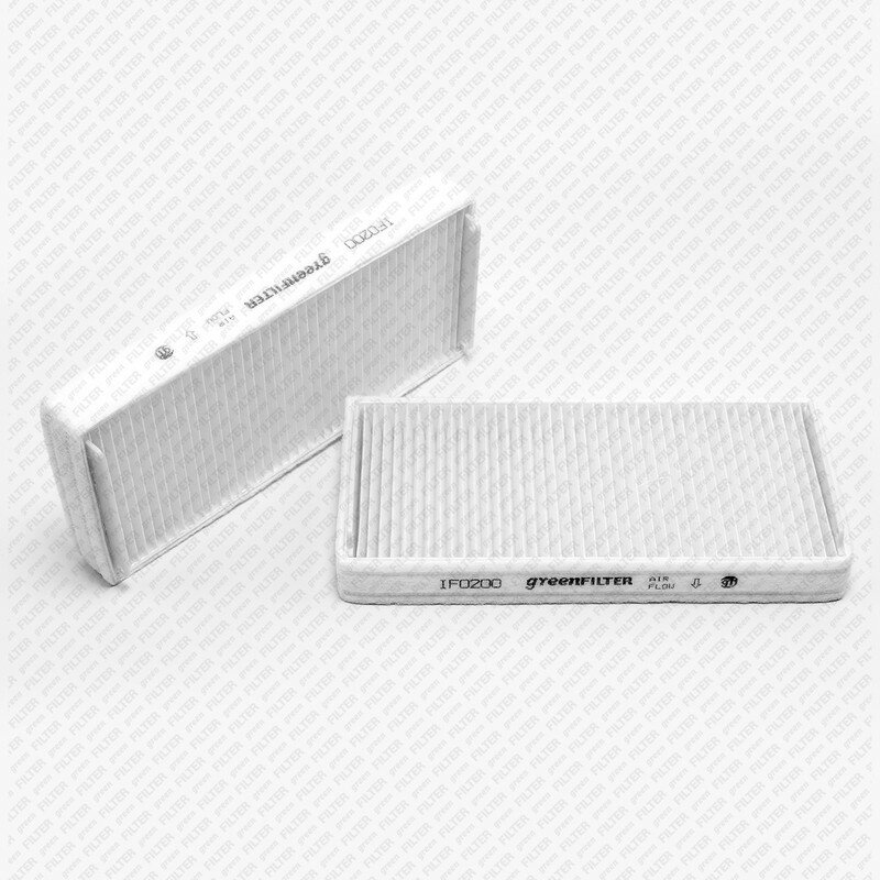 Фильтр салона, комплект GREEN FILTER IF0200 MERCEDES E-class W210 /S-class W220 /CL-class C215 95->