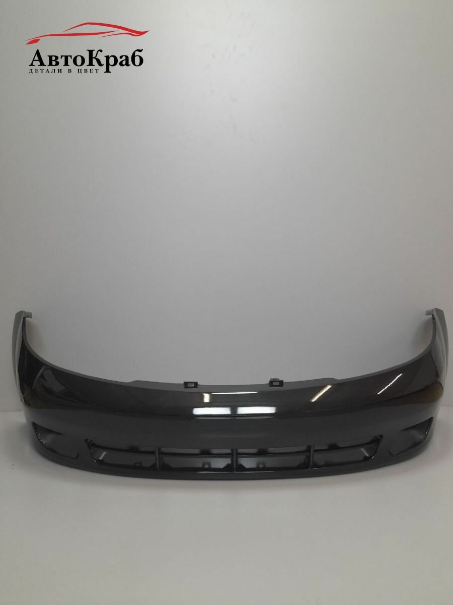 Бампер передний в цвет для Шевроле Лачетти хэтчбек 2004 - 2013 г. GAR - черный